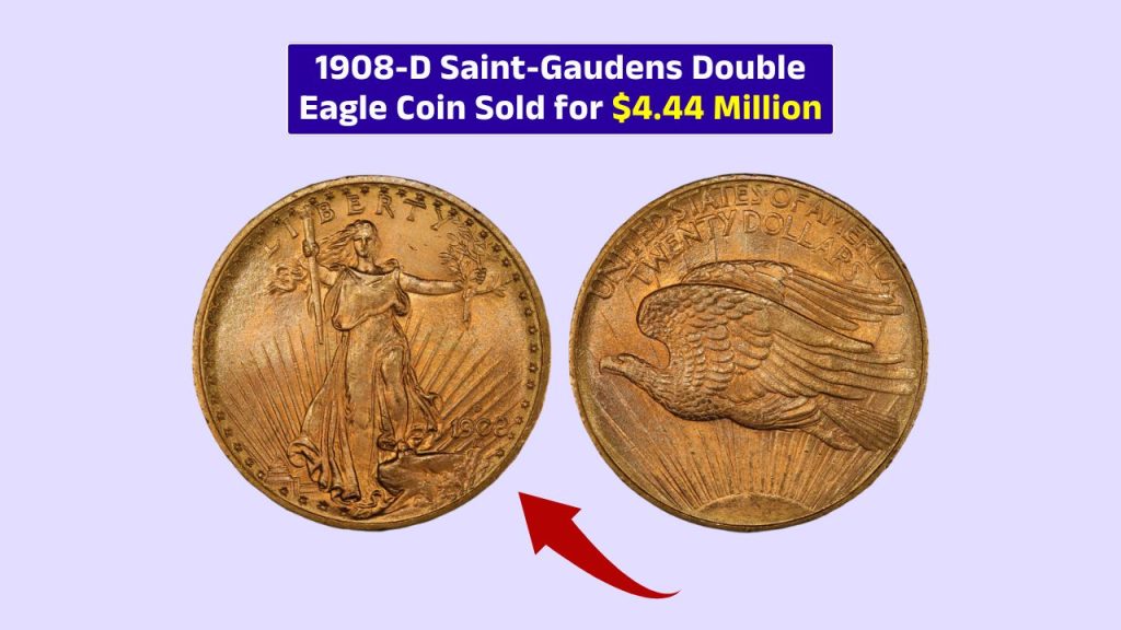 1908-D Saint-Gaudens Double Eagle Coin Sold for $4.44 Million - Know ...